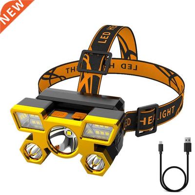 2022 New 5LED With Built-in18650 Battery USB Rechargeable Po