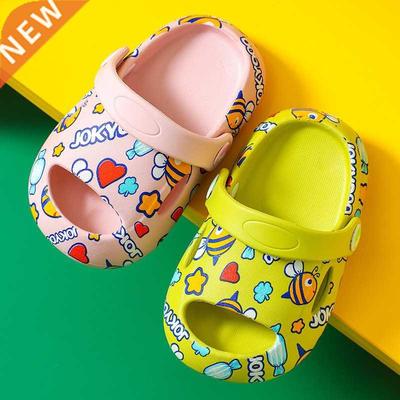 New Kids Slippers for Boys Girls Cartoon Shoes 1-6 Years Non