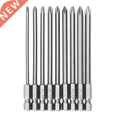 9 Pcs 1/4'' 100mm S2 Magnetic Hex Cross Head PH1 PH2 Electri