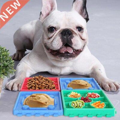 Dog Feeder Bowls Pet Food Trays 4 In1 Pet Slow Feeder Plate