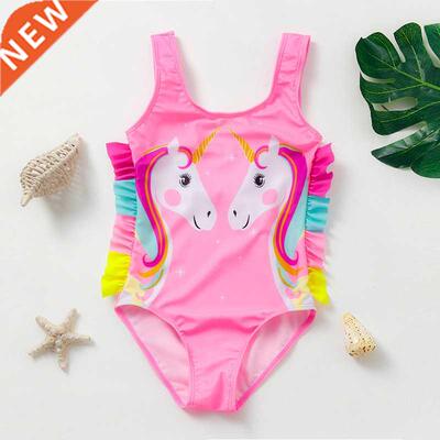 2-10Y Toddler Baby Girls swimsuit one piece Kids Swimwear Gi