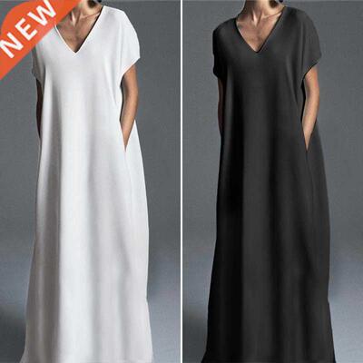 Women Summer Maxi Dress ZANZEA Elegant Beach Sundress Casual