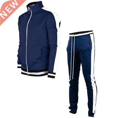 New Winter Casual Solid Sets Stripe Tracksuits Sportswear Sw
