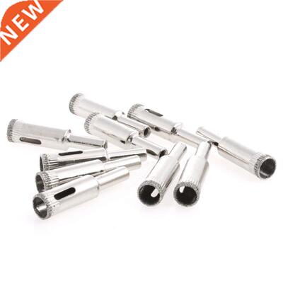 10Pcs 12mm Diamond Coated Core Drill Bits Hole Saw Glass Til