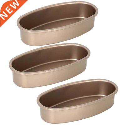 3 Pieces Non Stick Oval Shape Cake Pan Cheesecake Loaf Bread