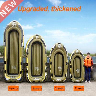 Thickened 2//4 Person Iatable Rubber Boat Foldable PVC