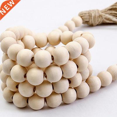 Mascot Buddhism Wood Bead Garland Solid Color Wall Trinkets