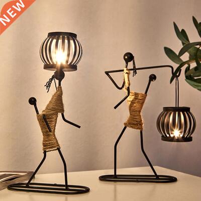 New 1Pc Cretive Beutiful Nordic Cndlestick bstrct Iron