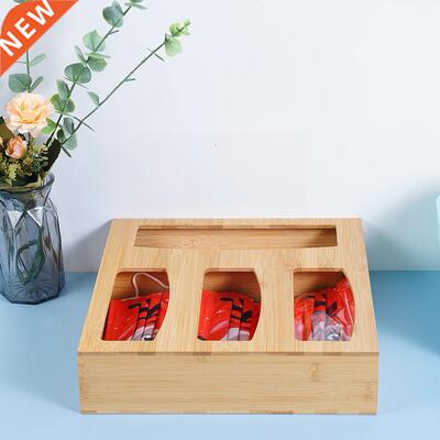 Bamboo Bag Storage Organzer And Dspenser For Ktchen