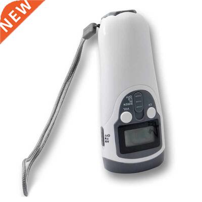 FM Scan Rado Wth 5 LED Flashlght USB Port Power Hand Cran