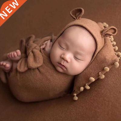 3Pcs/Set Baby Hat Pillow Wrap Newborn Photography Props Infa