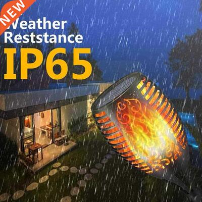 1pc 96 Led Outdoor Waterproof Flickering Flame Lamp Walkway
