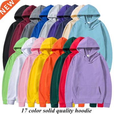 Hoodies Sweatshirts Men Woman Fashion Solid color Red Black