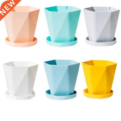 1 Pcs Plastic Resin Flower Pots New Geometric Nordic Simple