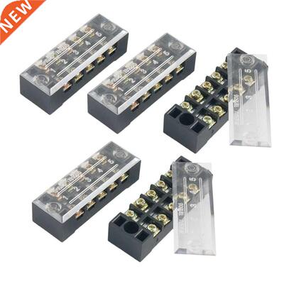 5 Pcs Dual Row 5 Position Screw Terminal Strip 600V 15A