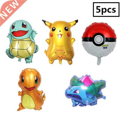 5Pcs/Set TAKARA TOMY Pokemon Balloon Aluminum Film Pikachu C
