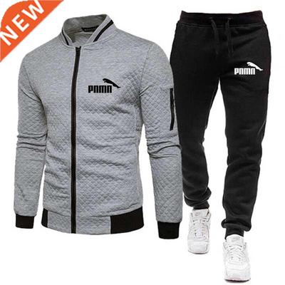Brand Men Tracksuit 2 Pieces Men's Winter Jacket Casual Zipp