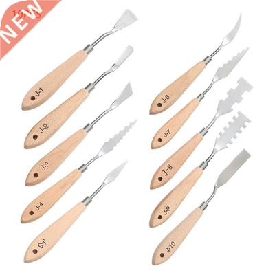 10pcs Stainless Steel Palette Scraper Paint Knives Blade for