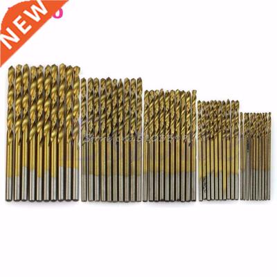 50Pcs Titanium Coated HSS High Speed Steel Drill Bit Set Too