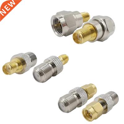 6Pcs SMA-F Adapter SMA Male Female to F Female Plug RF Coaxi