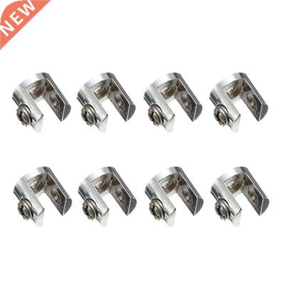 8 Pcs Round Shelves Support Brackets Clamp Clip 6-10mm Glass