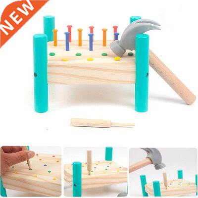Wooden Pounding Bench With Hammer Educational Toys Kids
