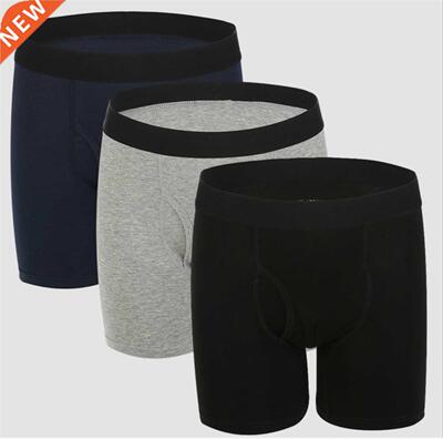 Wholesale 3PCS Pack Men's Wear Long Boxer Brief Underwears F
