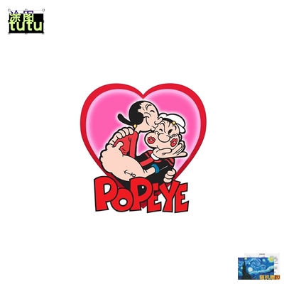 大力水手动漫卡通动漫电动摩托装饰划痕遮挡个性反光汽车贴纸