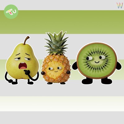 水果拟人化汽车贴纸防水电动车