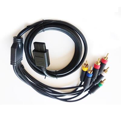 多功能SFC N64 NGC游戏机 RGBS/RGB彩监色差线一体成型版稳定性强