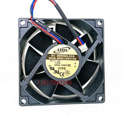 原装 ADDA AD08012UB327200 8032 12V 1.05A 8cm厘米 3线散热风扇
