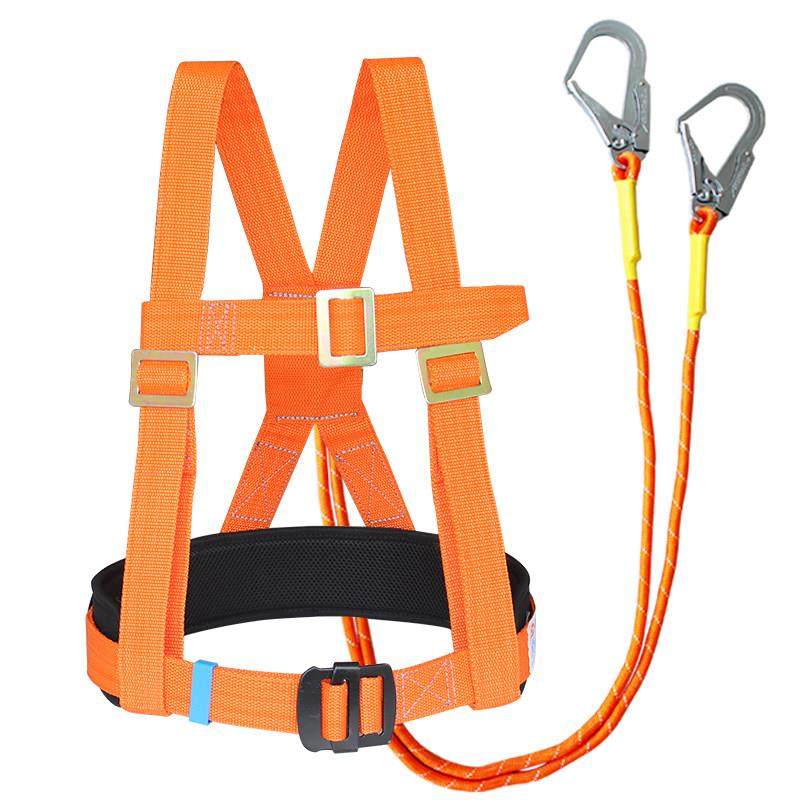 户外高空作业安全带双背半身式安全绳空调安装施工防坠落保险带_虎窝淘