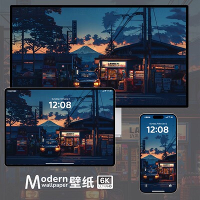 日系动漫风景4K超高清壁纸iPhone手机ipad平板电脑桌面氛围感壁纸