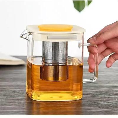 高值0012花茶壶高颜硼硅简玻公璃耐高温办室花茶壶家用约时尚玻璃