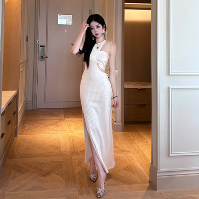 重工不对称人鱼姬亮片胸衣圆领