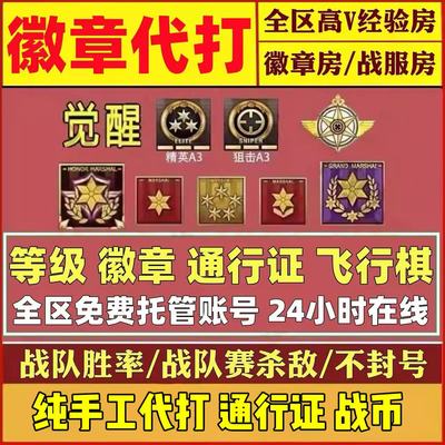 cf代练穿越火线刷经验等级速刷快打徽章代打租房觉醒通行证飞行棋