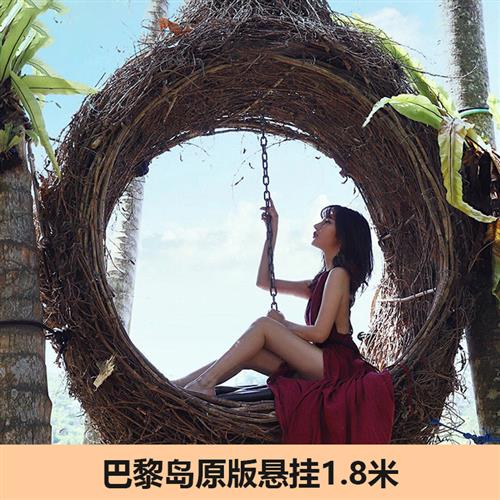户外创意网红鸟巢打卡景观雕塑秋千摆件美陈装置拍照道具大型装饰