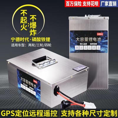 速发宁德时标磷酸铁锂大容量4轮车二轮车锂新国代三8V60V72V
