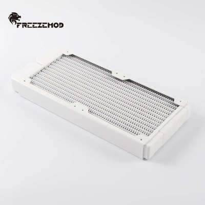 FREEZEMOD电脑水冷铜散热排14扁管TSRP-TW240白紫铜翅片12CM风扇