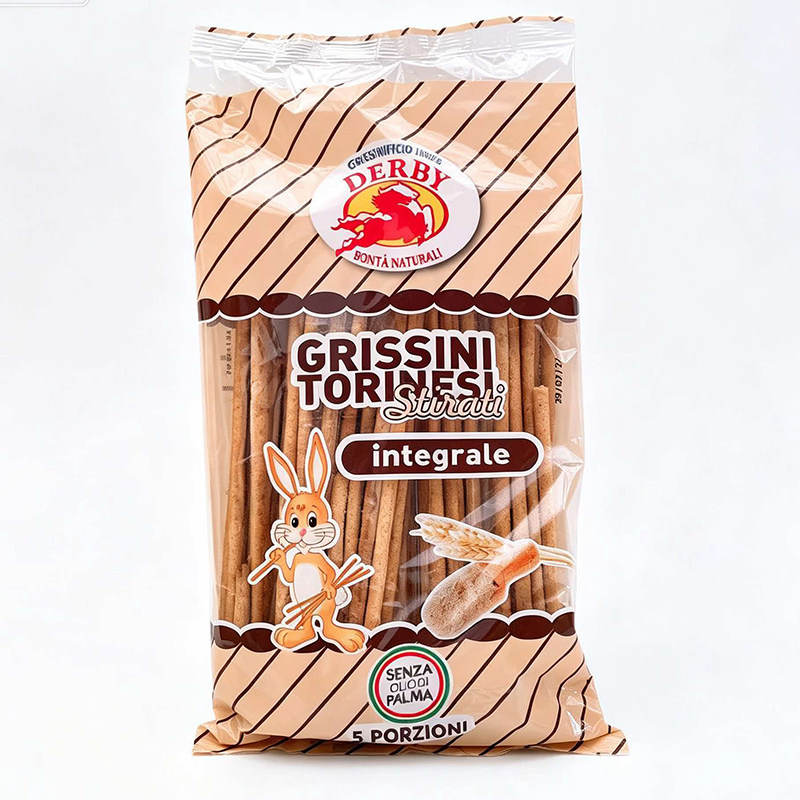 意大利德比低糖橄榄油小麦脆脆饼干棒分享装250g酥脆饼干零食进口