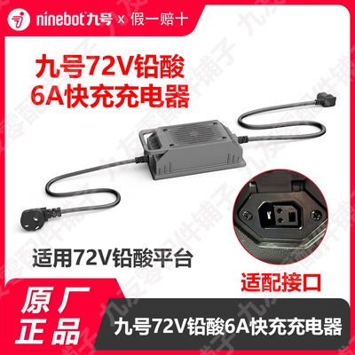 九号铅酸6a快充充电器原厂配件