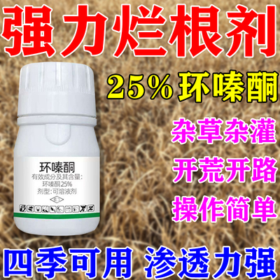 环嗪酮强力除草烂根剂正品开荒除竹子杂草芦苇杂灌木腐根专用农药
