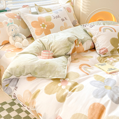 纯棉被套单件180x200x230cm单人学生宿舍褥子套100全棉被罩1.5