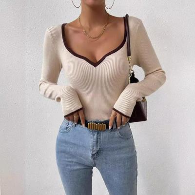 Fashionable for slim with bottoming shirt sweater women
