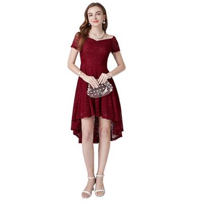 dress mini lace multi-color dress swallowtail one-shoulder