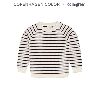 COPENHAGEN COLOR 儿童复古条纹针织衫男女童上衣丨RollingKids