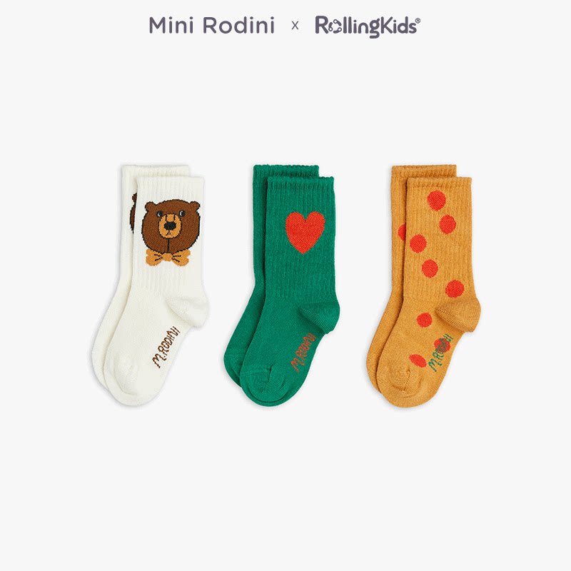 Mini Rodini 儿童袜子男女童时尚百搭休闲袜子丨RollingKids
