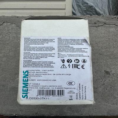 议价负荷开关3LD2530－0TK11一个可维修