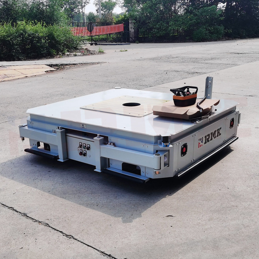 agv小车自动化无轨车 定位停靠蓄电池平板车 舵轮自由转向地平车