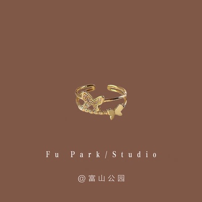 「庄周梦蝶」气质百搭戒指！